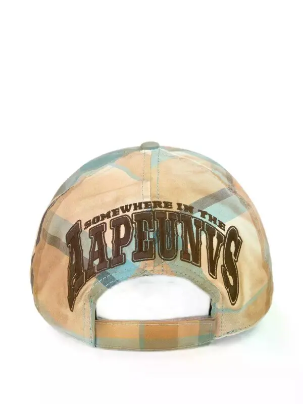 AAPE BY *A BATHING APE Cotton Check Baseball Cap