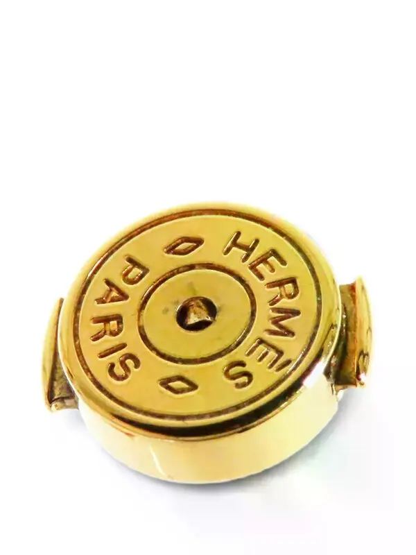 Hermès Gold-plated Enamel Pop H Stud Earrings - White