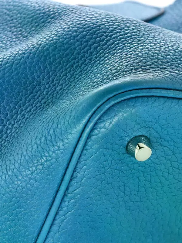 Hermès Picotin Lock Bag Clemence Mm Bucket Bag - Blue