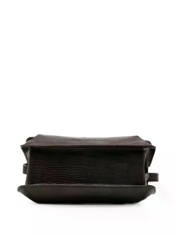 FERRAGAMO 20th Century Lizard Embossed Leather Crossbody Bag