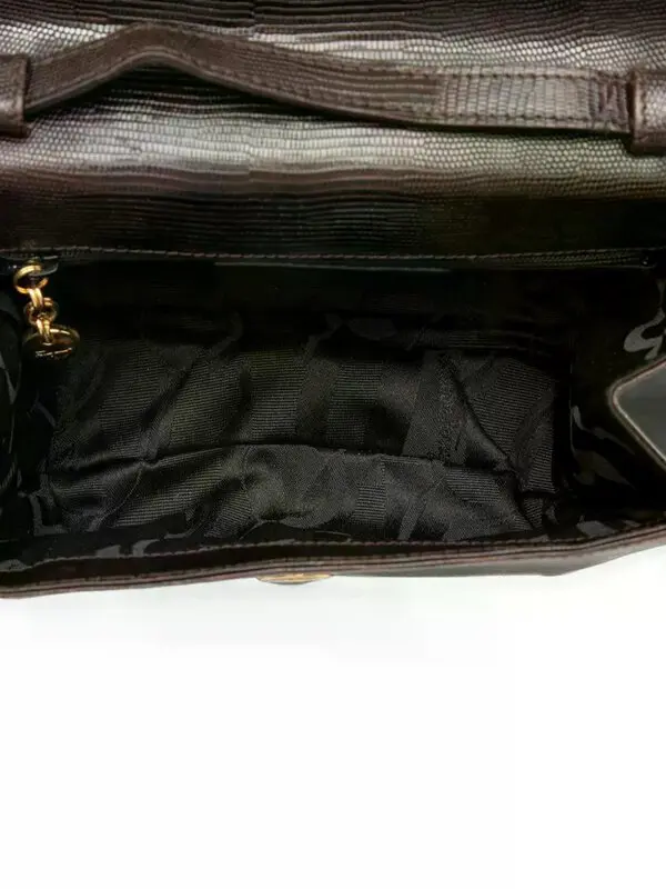 FERRAGAMO 20th Century Lizard Embossed Leather Crossbody Bag