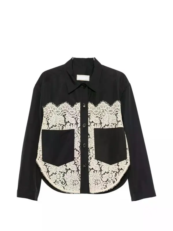 LITKOVSKA Lace-panelled Patch-pocket Shirt