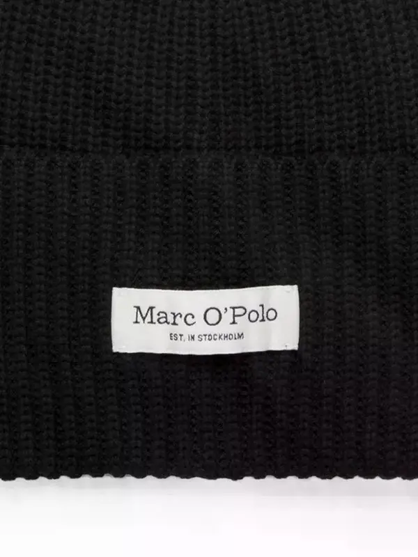 Marc O'polo Ribbed-knit Logo Patch Beanie