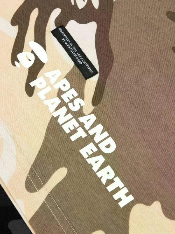 AAPE BY *A BATHING APE Camo-print Colour-block T-shirt