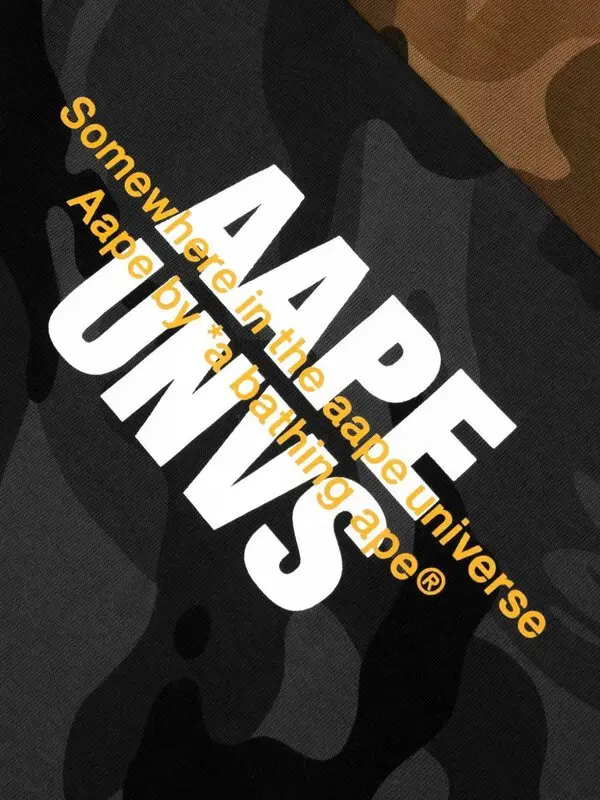 AAPE BY *A BATHING APE Camo-print Colour-block T-shirt