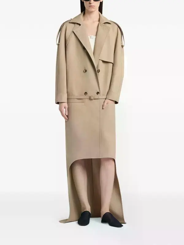 COURREGES Asymmetrical-hem Trench Coat