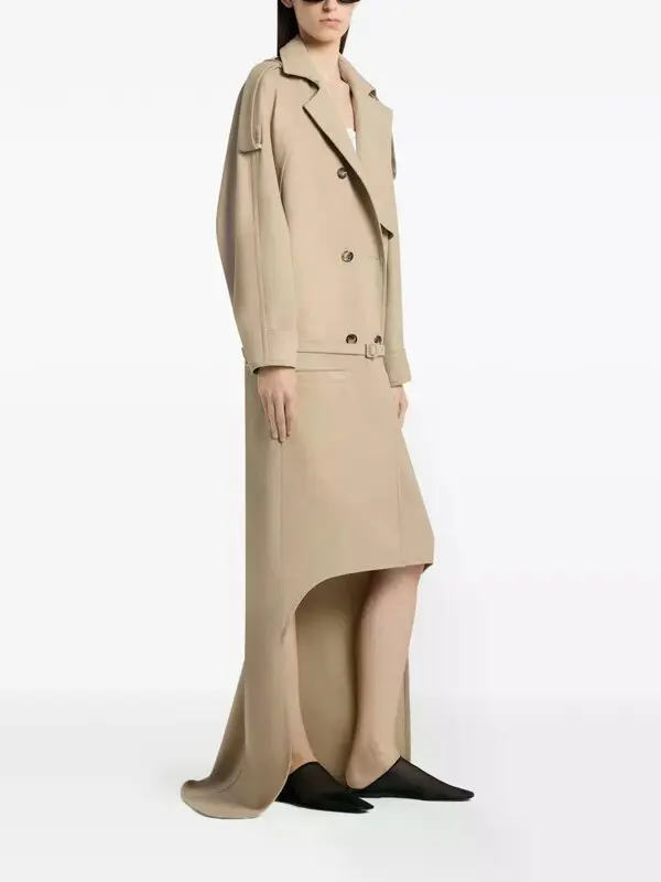 COURREGES Asymmetrical-hem Trench Coat