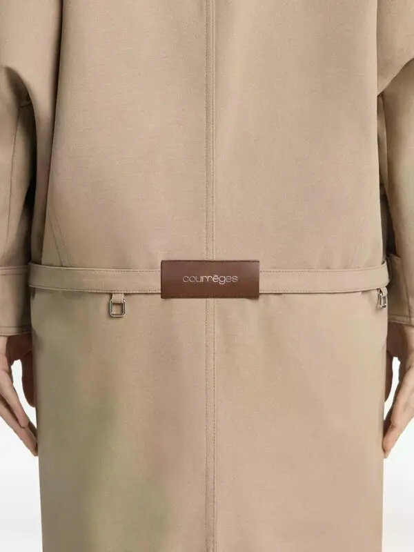 COURREGES Asymmetrical-hem Trench Coat
