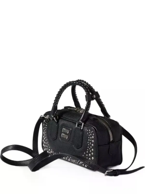 Miu Miu Arcadie Studded Leather Bag - Black