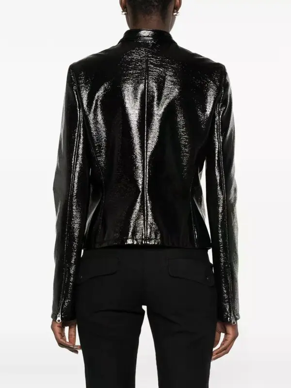 COURREGES Vinyl Effect High Neck Jacket