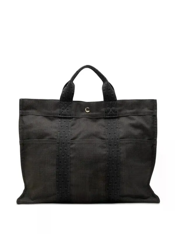 Hermès 1990-2010 Canvas Herline Mm Tote Bag - Grey