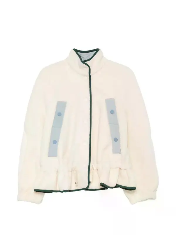 Stine Goya Fleece Jacket With Ruffled Hem