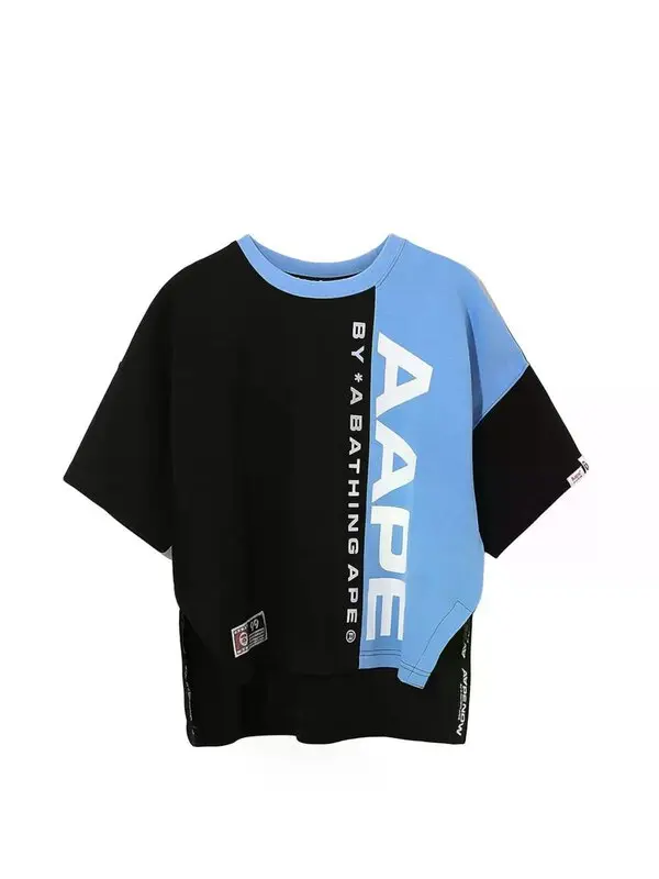 AAPE BY *A BATHING APE Logo-print Colour-block T-shirt - Black