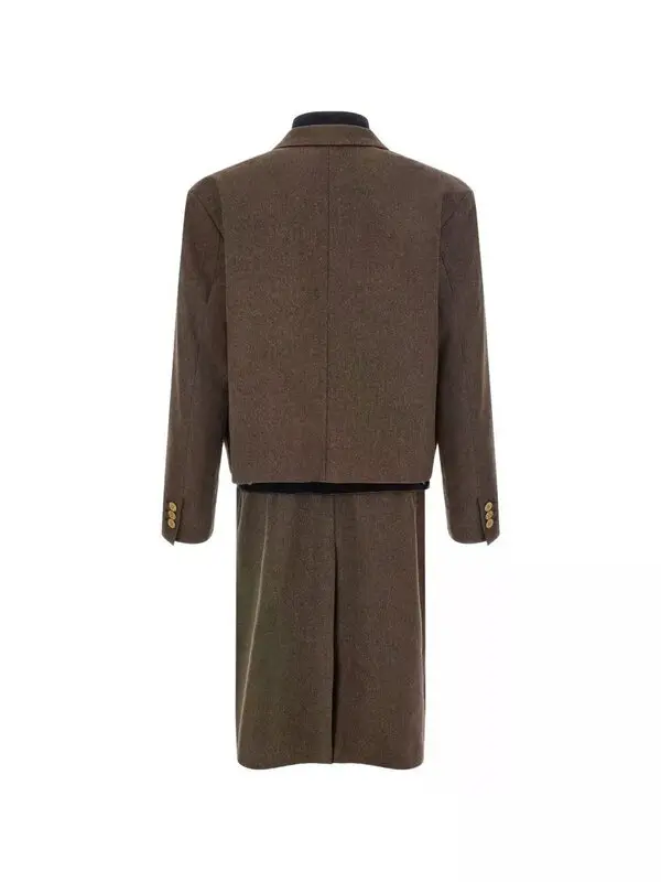 Sacai Wool Flannel Denim Coat