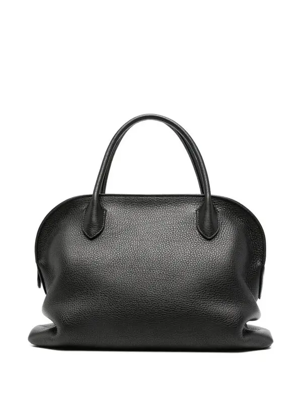 THE ROW Agnes Leather Tote Bag - Black