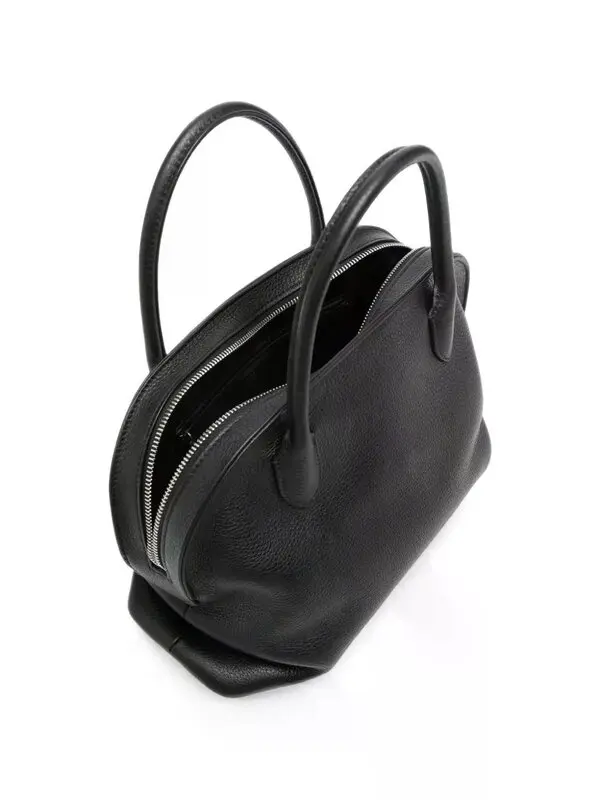 THE ROW Agnes Leather Tote Bag - Black