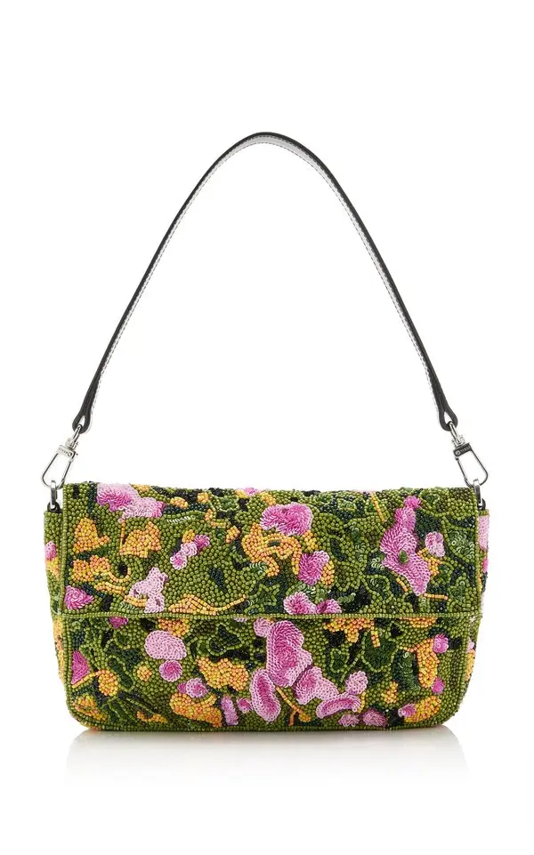 Staud Timmy Convertible Beaded Leather Bag - Multi