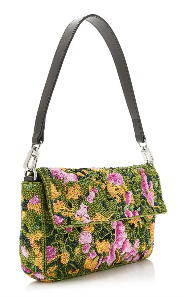 Staud Timmy Convertible Beaded Leather Bag