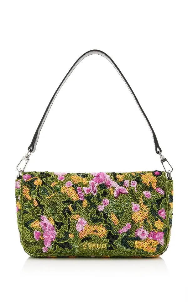 Staud Timmy Convertible Beaded Leather Bag