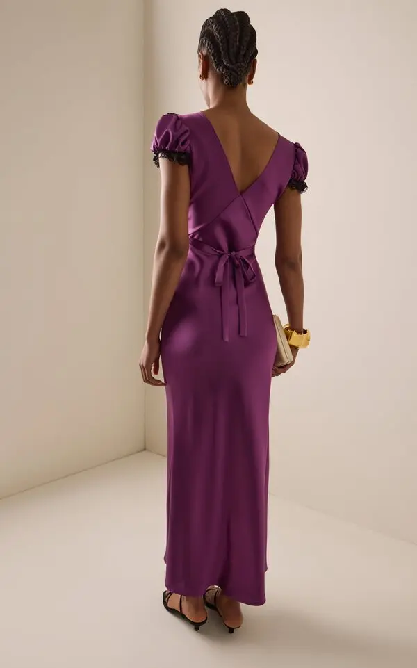 RODARTE Bias Ruffled Silk Maxi Dress
