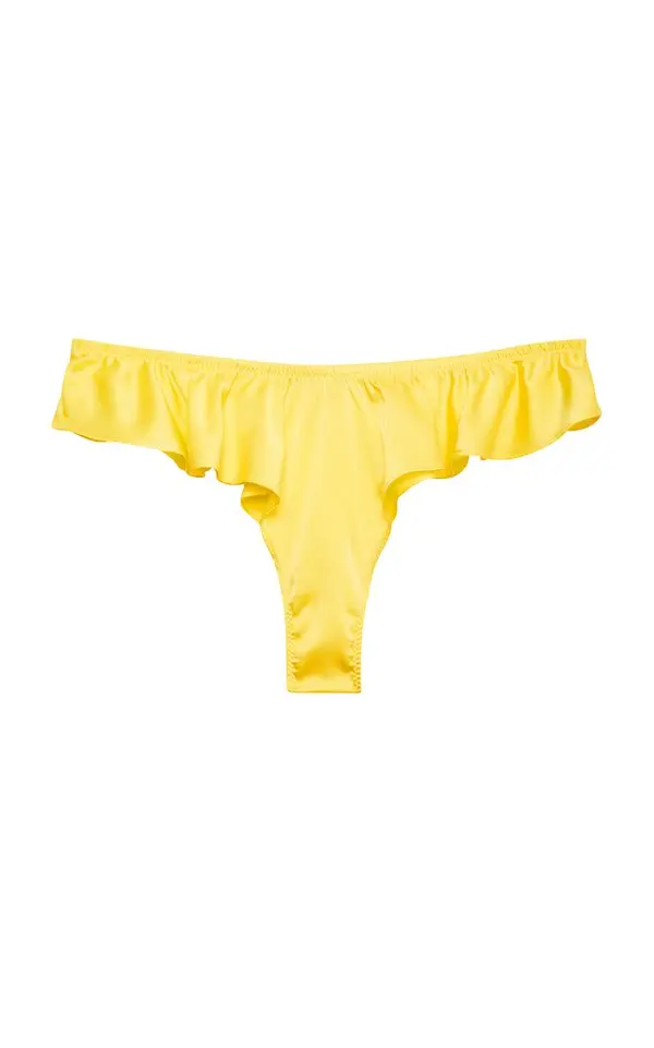 FLEUR DU MAL Luxe Flutter Panty - Yellow