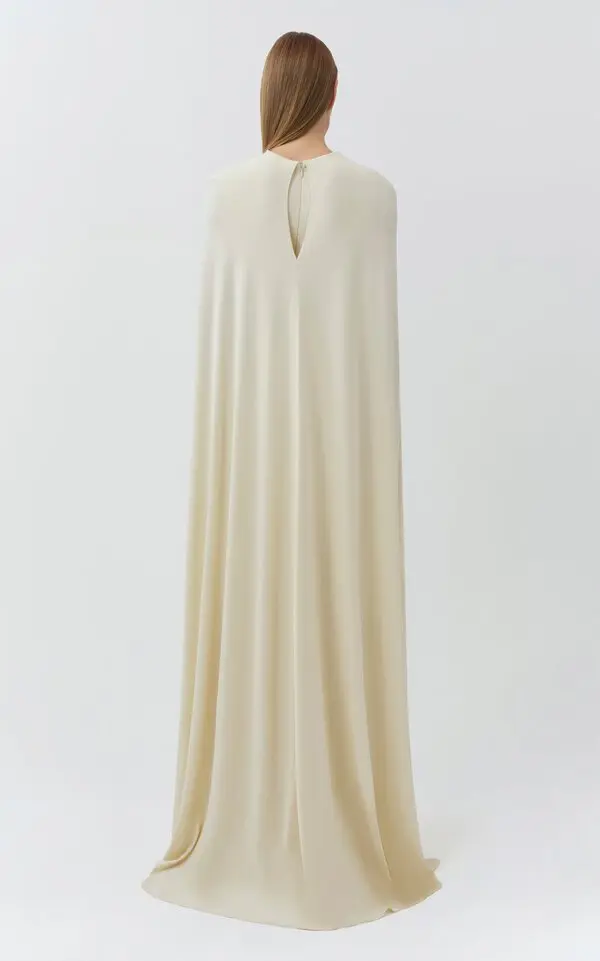 Simkhai Demi Draped Jersey Cape Gown