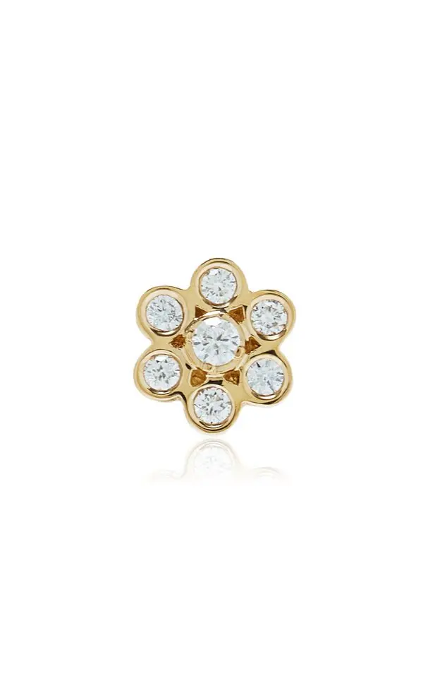 Sophie Bille Brahe Petite Lily 18k Yellow Diamond Single Earring - Gold