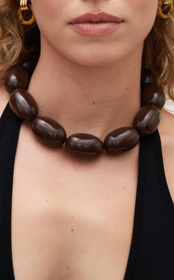 HEAVEN MAYHEM Isola Necklace Resin Beaded Statement Necklace