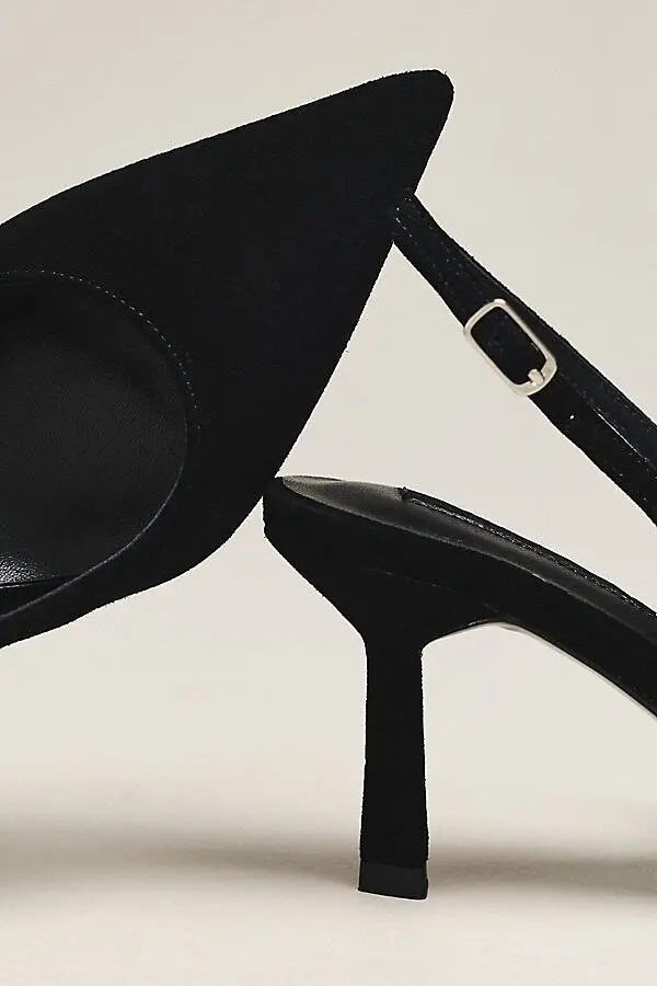 TONY BIANCO Baz Slgback Heels - Black Suede