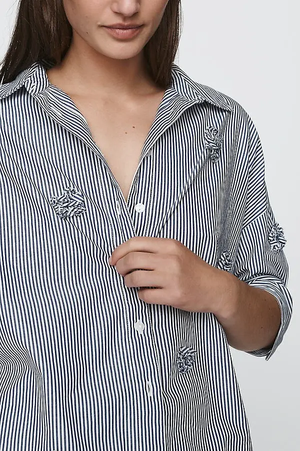Maeve Mabel 100% Cotton Boxy Oxford Shirt