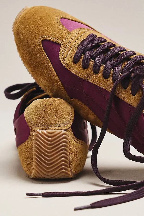 Maeve Suede Colorblock Sneakers - Purple Pattern