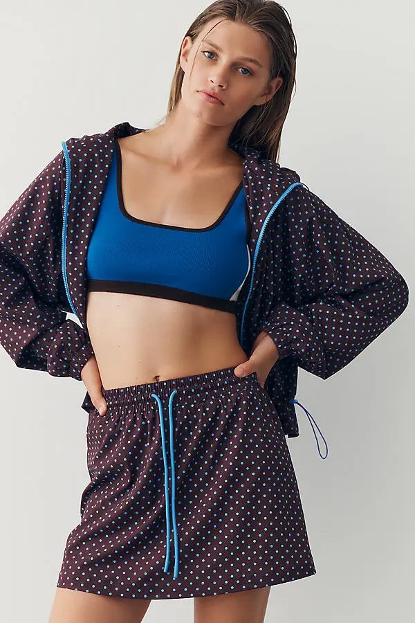 Beach Riot Clyde Mini Skirt - Brown/blue