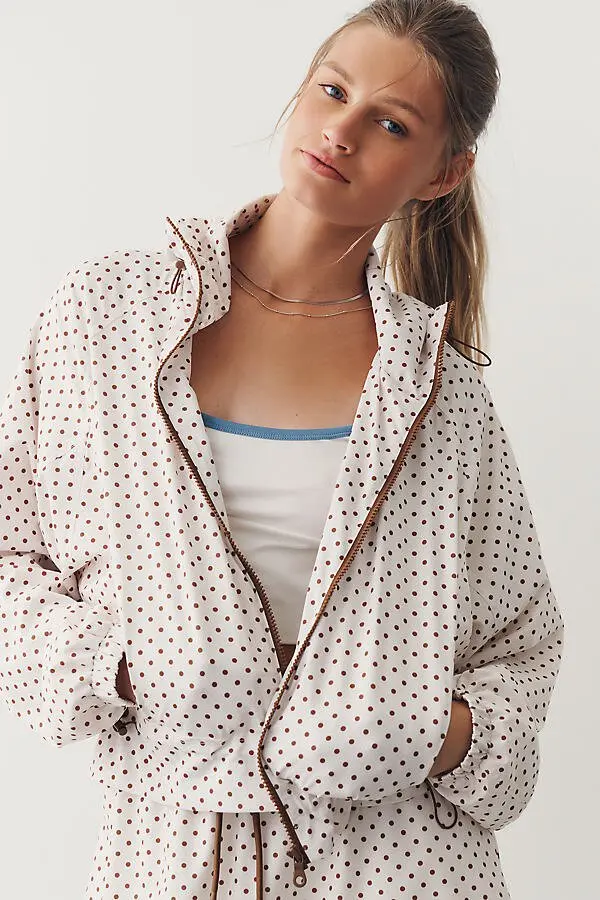 Beach Riot Casen Dot Jacket - Ivory/brown