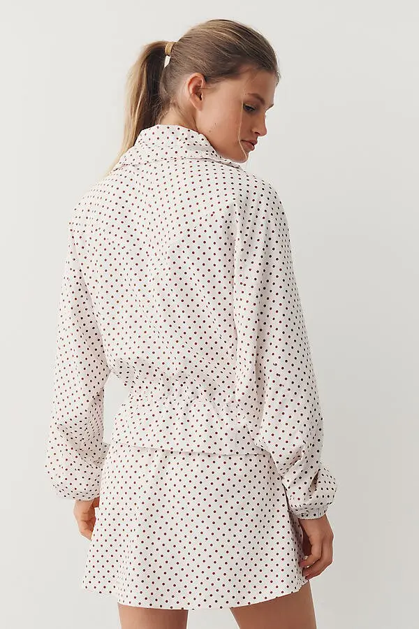 Beach Riot Casen Dot Jacket - Ivory/brown