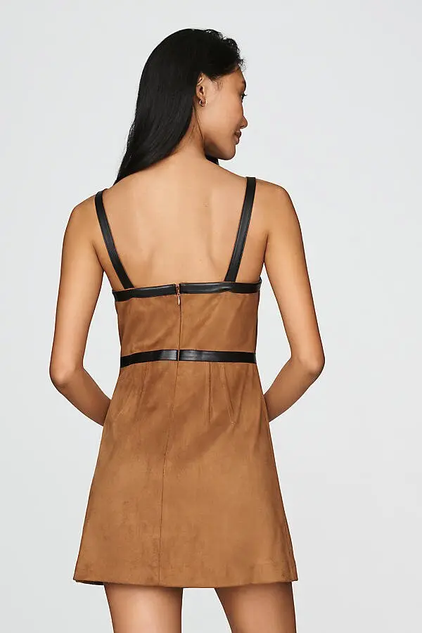 Anthropologie Faux Suede Mi Dress