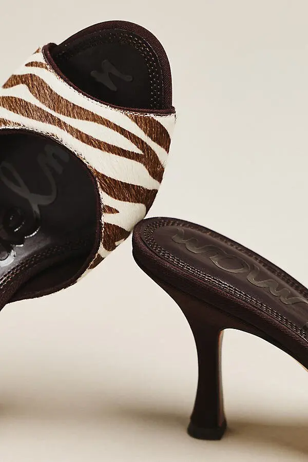 Sam Edelman Jeanie Mule Heels - Chocolate/ivory