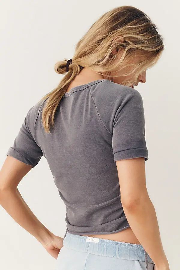 Daily Practice Short-sleeve Side Action Tee - Dark Grey