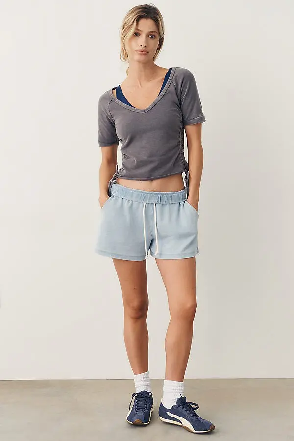 Daily Practice Short-sleeve Side Action Tee - Dark Grey