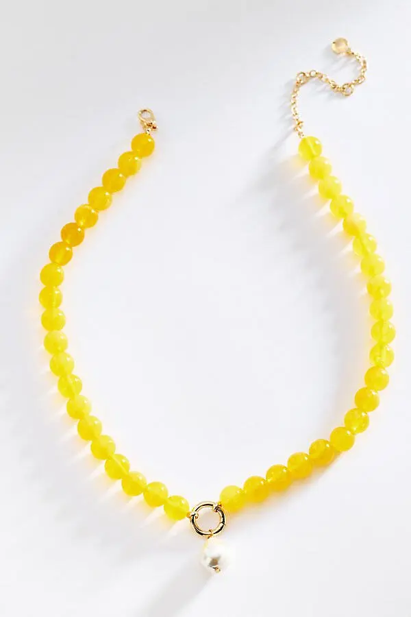 Baublebar Janette Beaded Pendant Necklace - Yellow