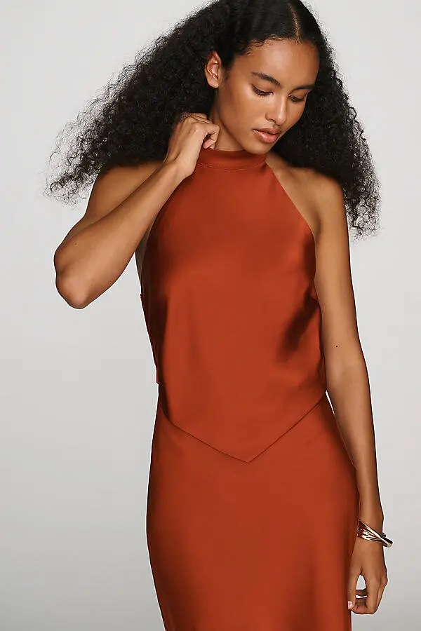 Astr The Label Viridiana Halter-neck Maxi Dress