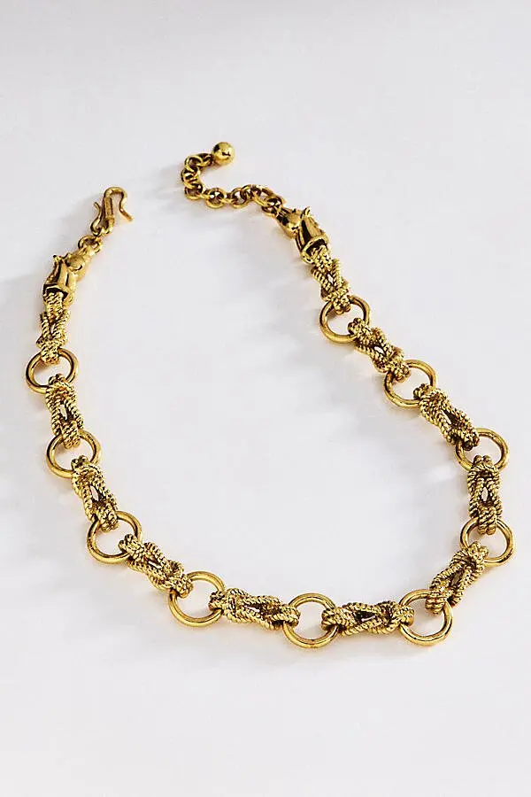 ALEMAIS Rope Cha Necklace - Gold