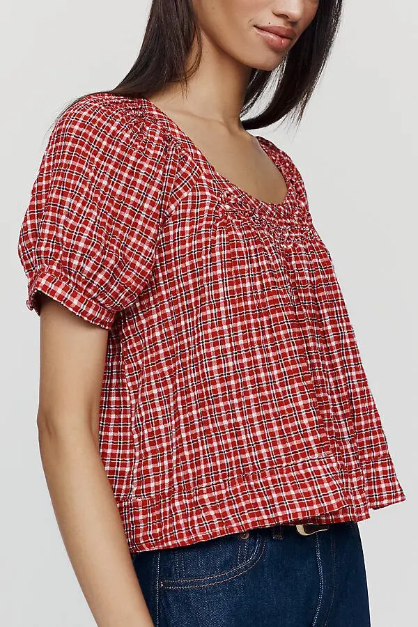 PILCRO Smocked Swg Blouse