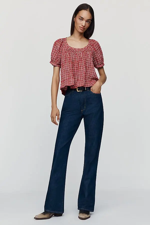 PILCRO Smocked Swg Blouse