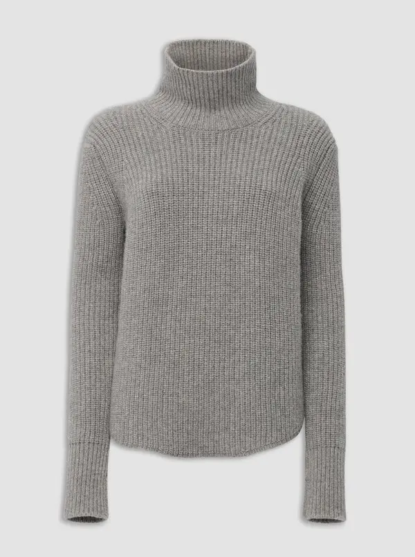 CALLAS MILANO Barrie Cashmere Turtleneck Sweater - Grey