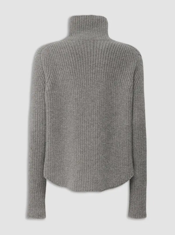 CALLAS MILANO Barrie Cashmere Turtleneck Sweater - Grey
