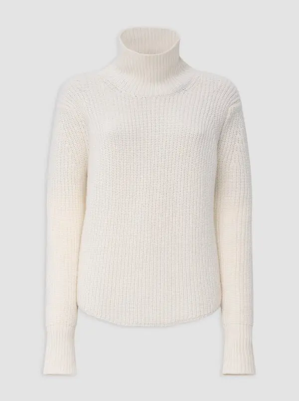 CALLAS MILANO Barrie Cashmere Turtleneck Sweater - Ivory