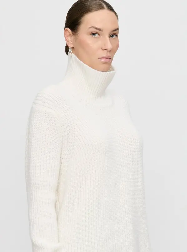 CALLAS MILANO Barrie Cashmere Turtleneck Sweater - Ivory