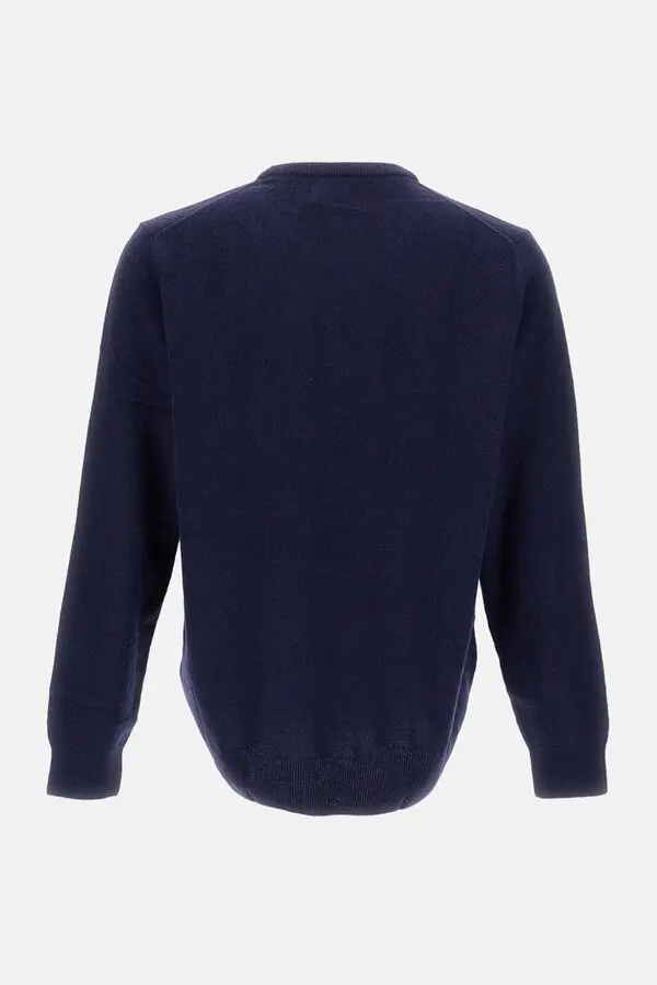 Polo Ralph Lauren Long Sleeve Wool Crew Neck Pullover With Embroidered Logo