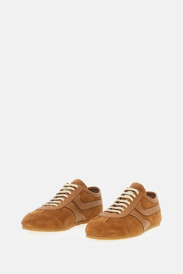 Dries Van Noten Suede Leather Sneakers - Marrone