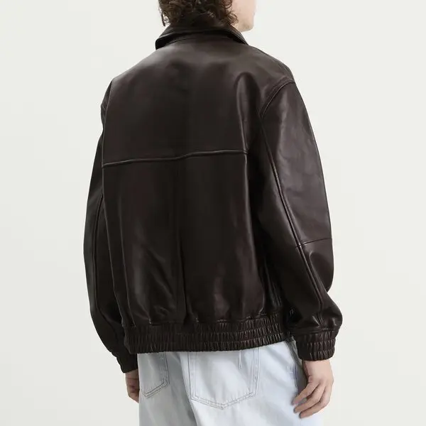 Studio Nicholson Piston Leather Bomber Jacket